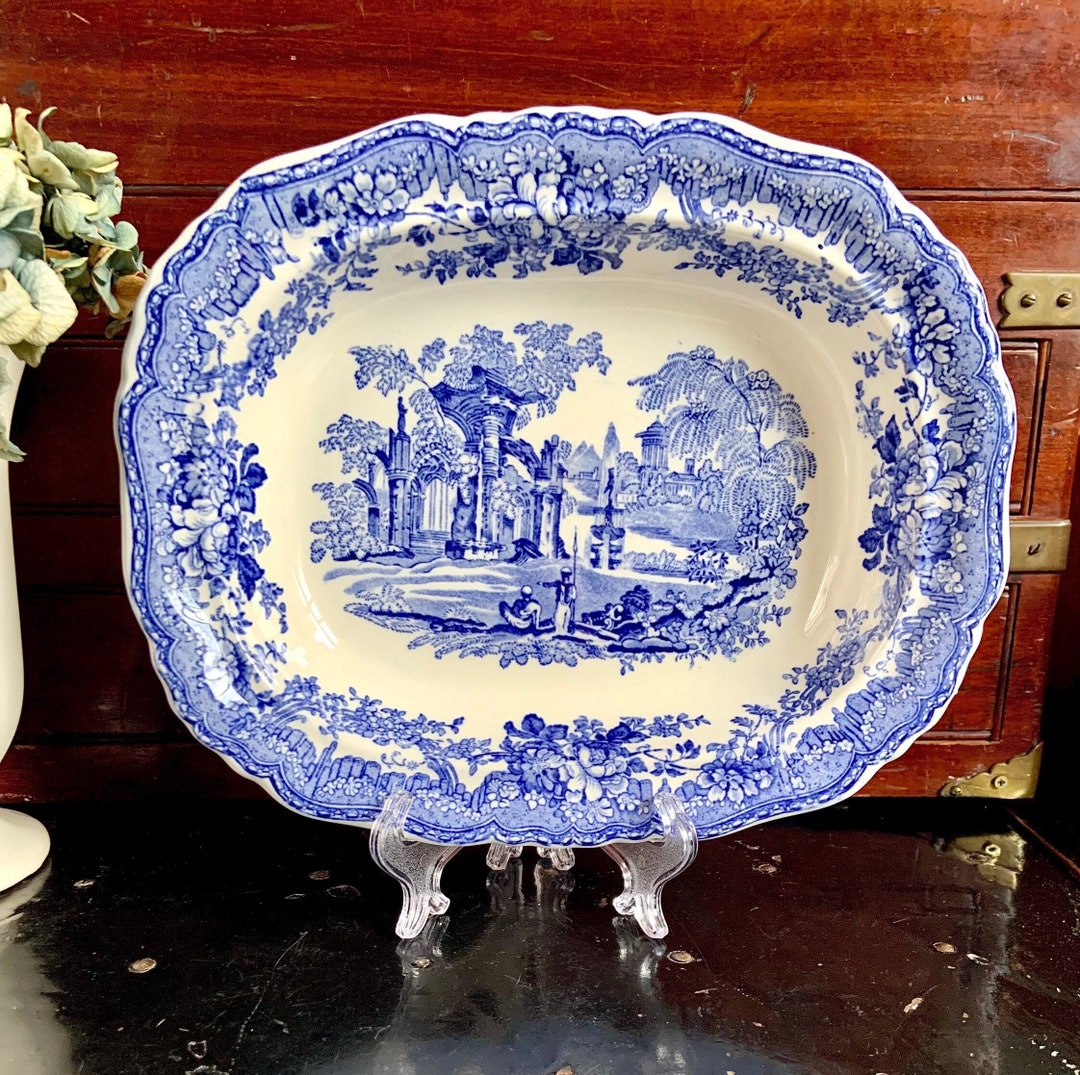 Vintage Masons Fountains Pattern 10” Serving Dish Made in England - Etsy