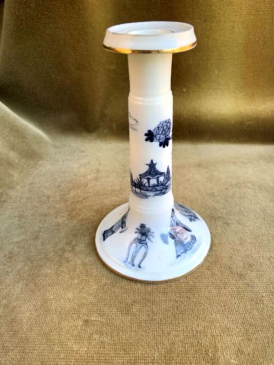 Vintage Collingwood Chinoiserie Porcelain Candleholder Made in England ...
