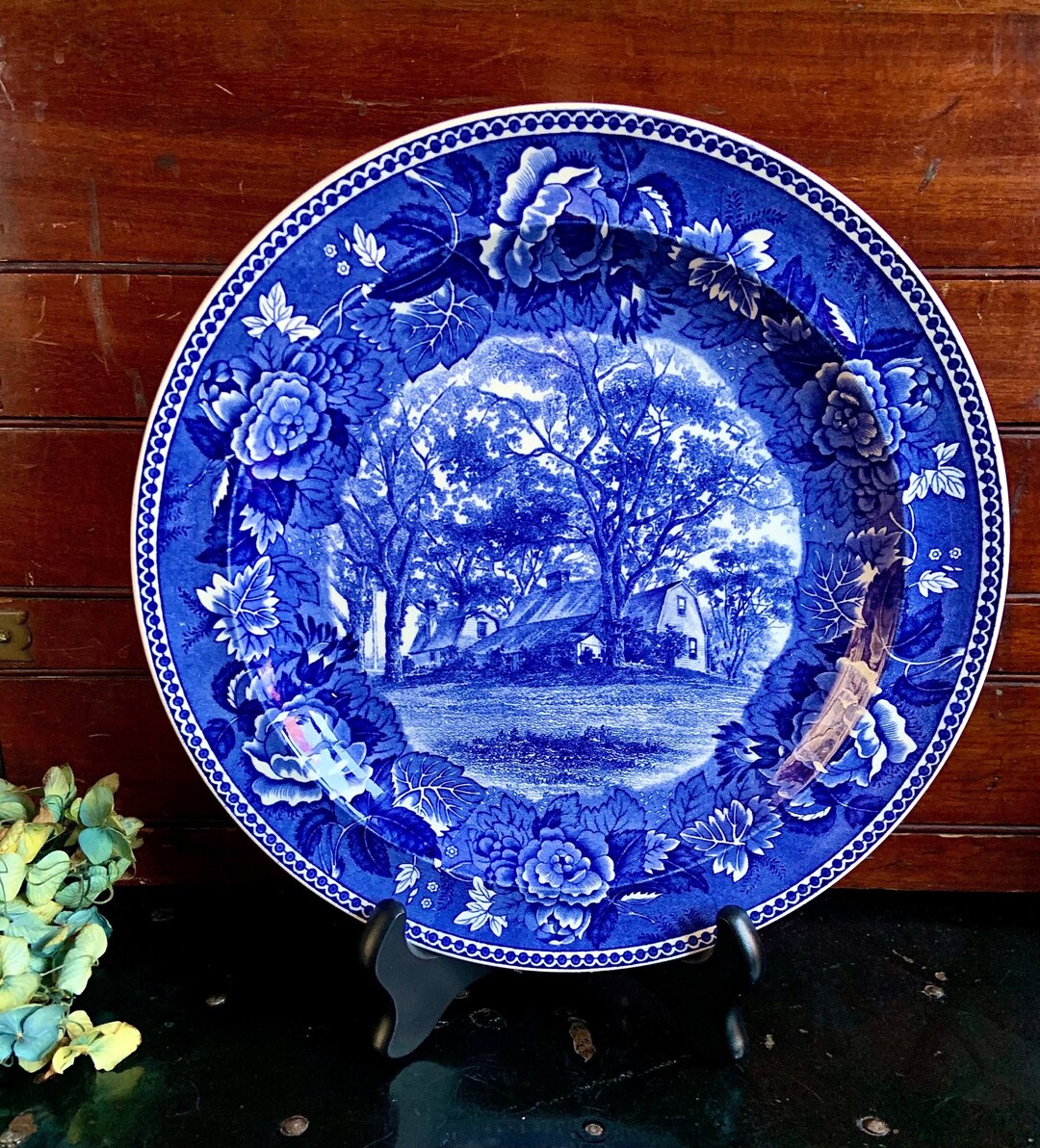 Antique Wedgwood Blue Luncheon Plate - the Fairbanks Family Homestead ...