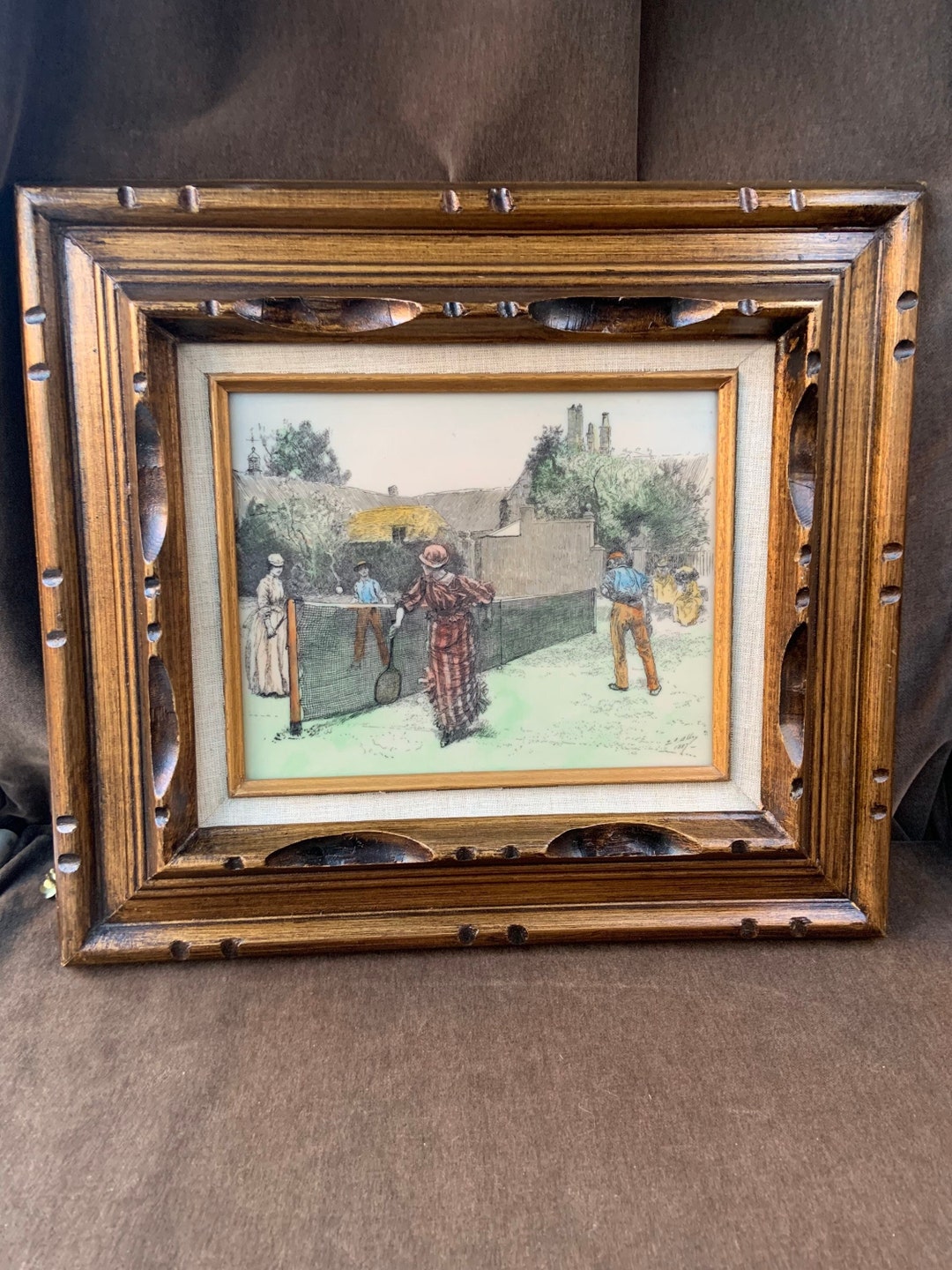 Etched Engraved Painting by Edwin Abbey "tennis Match" 1887 - Etsy