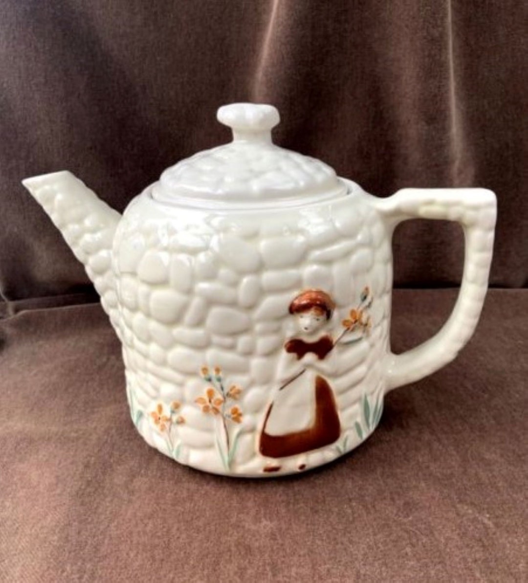 Vintage Porcelier 7” Cobblestone Teapot - Etsy
