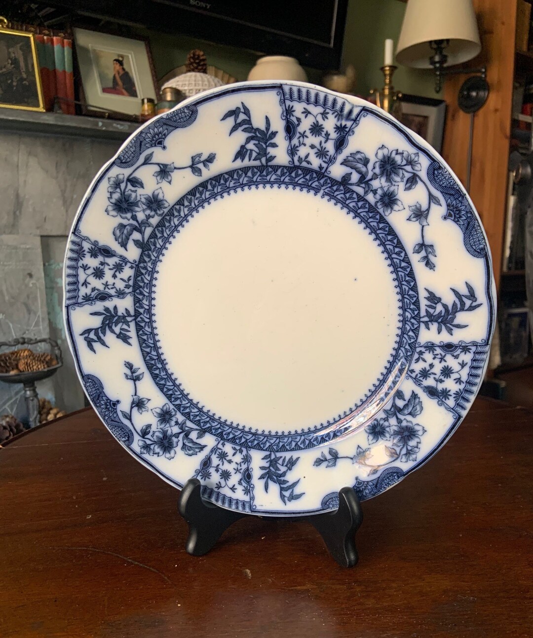 Antique Ridgways Royal Semi Porcelain Litchfield Blue and White ...