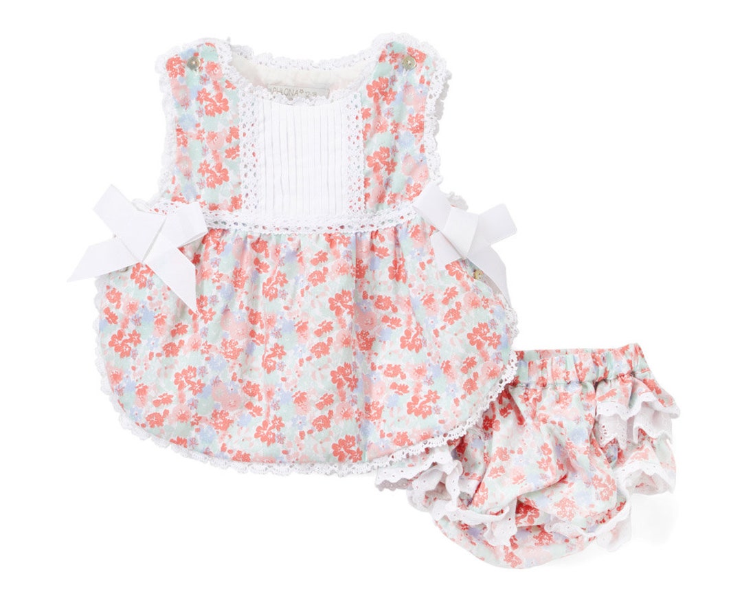 Red Floral Sleeveless Dress Set With Lace Trim - Newborn, Infant ...