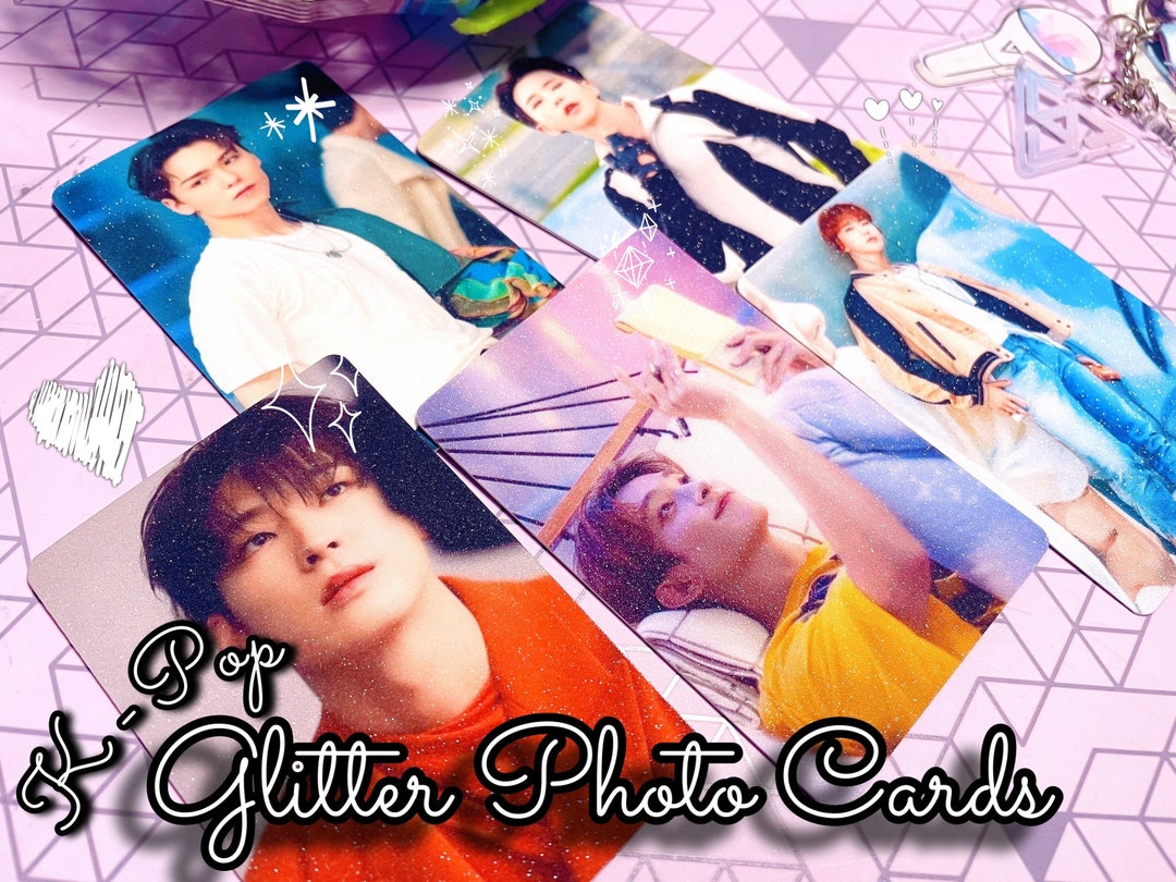 Custom Glitter K-pop Photo Cards - Etsy