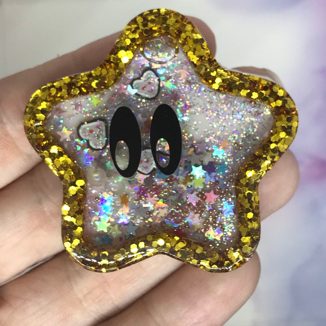 Nintendo Mario Star, Resin Shaker, Keychain, Phone Grip, Video Games ...