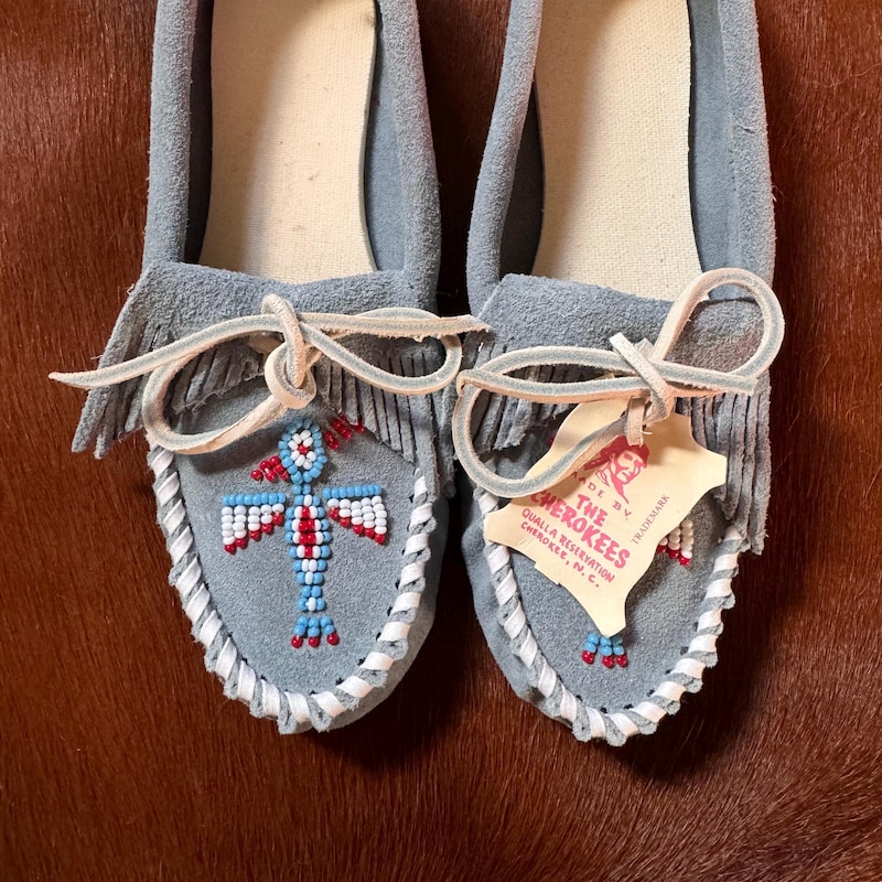 Cherokee Beaded Moccasins - Etsy