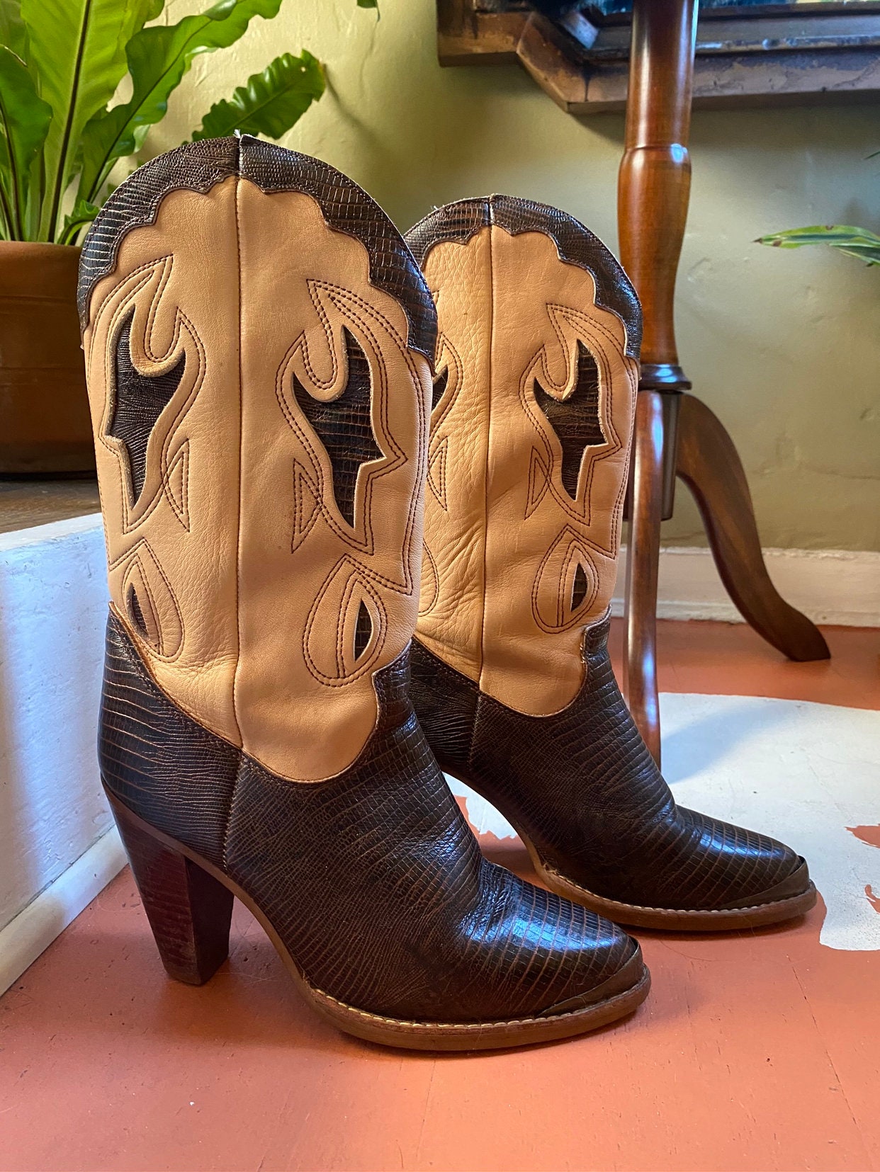 Vintage Women's Western Boots, Zodiac Brand, Size 7.5, Mid-calf ...