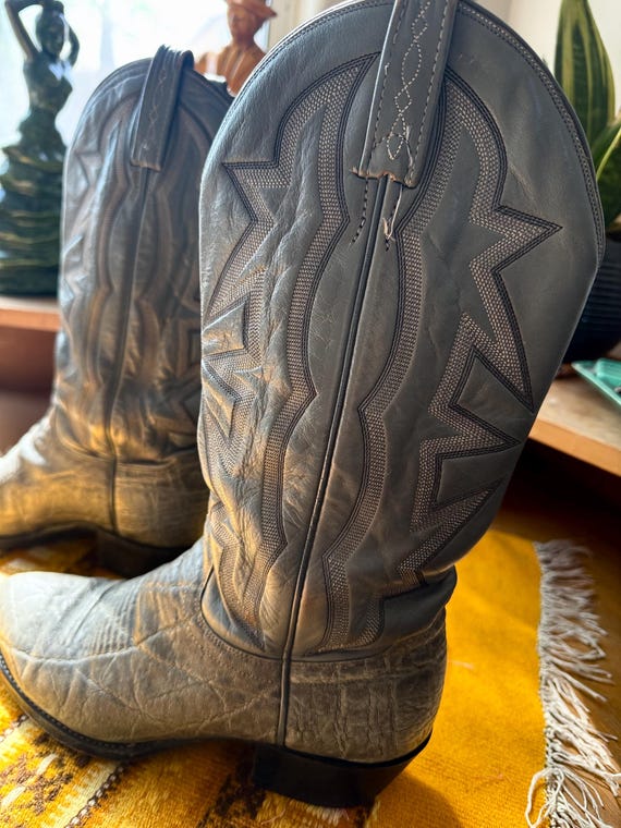 Men’s El Dorado Cowboy Boots, Western, Marbled Grey L… - Gem