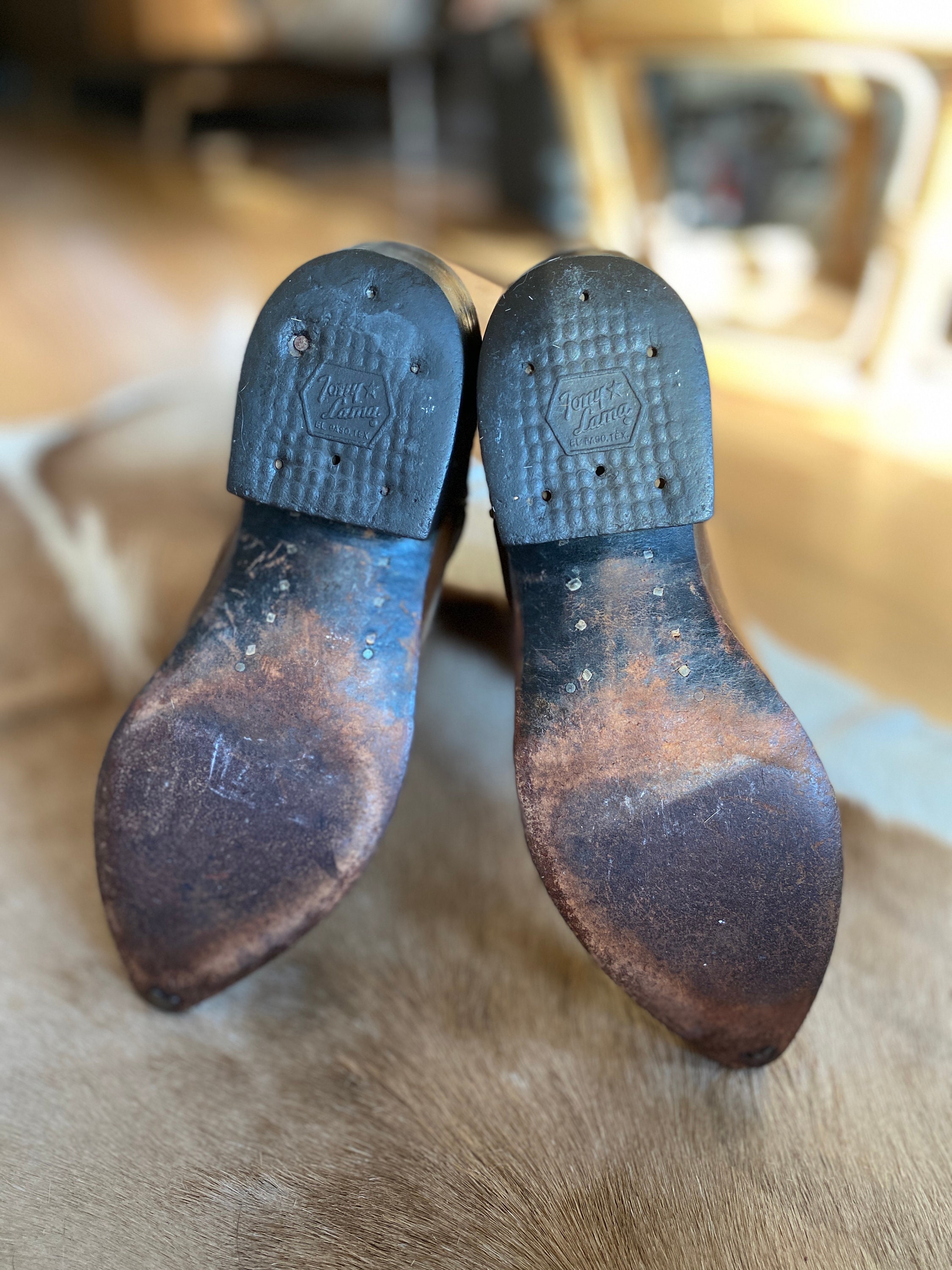 Vintage Tony Lama Womens Western Boots | Size 6 | Milk Chocolate Brown ...