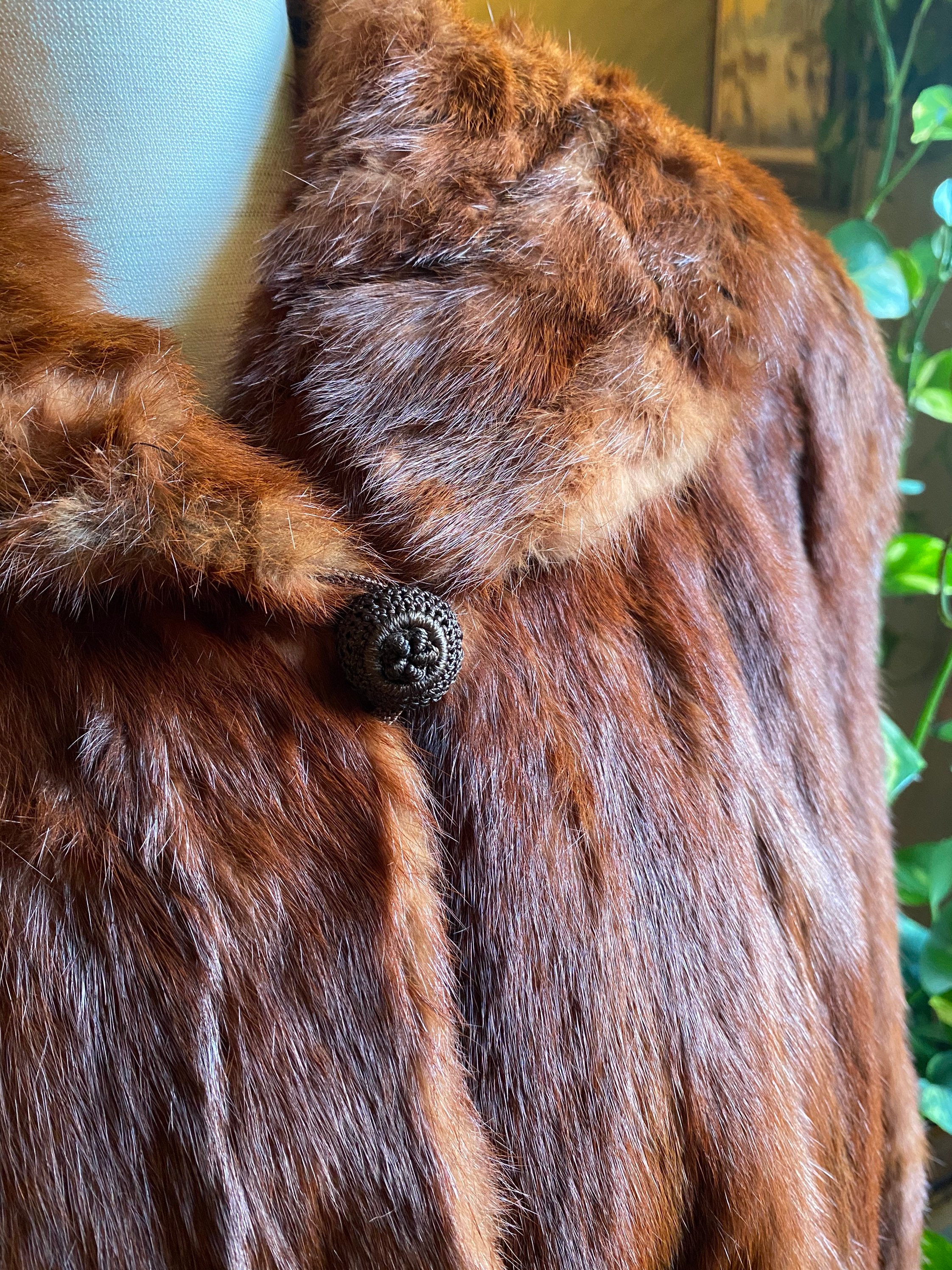 1940s Benton Furs Genuine Real Marmot Fur Coat Rich Cognac Brown, Plush ...