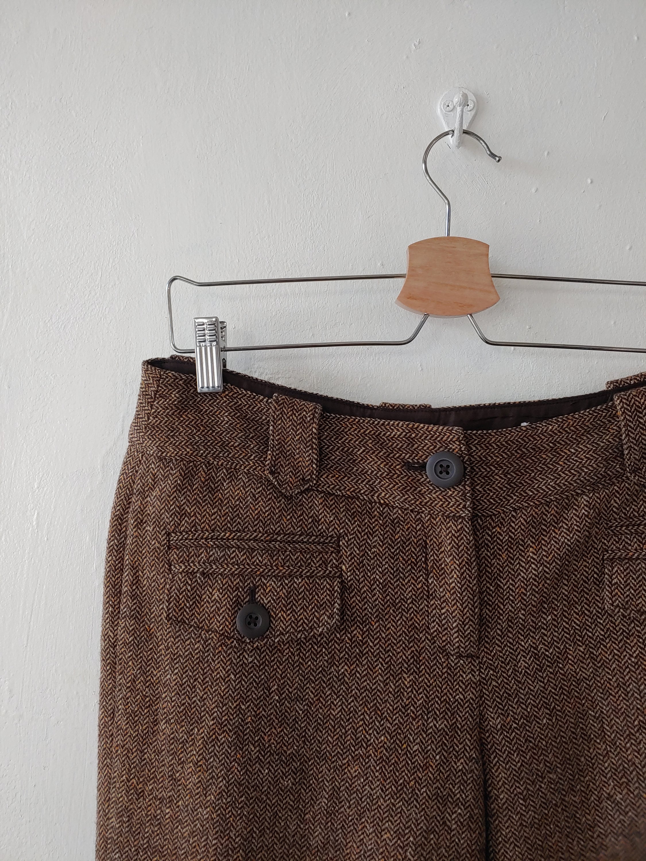 1990s Brown Wool Long Shorts - Etsy