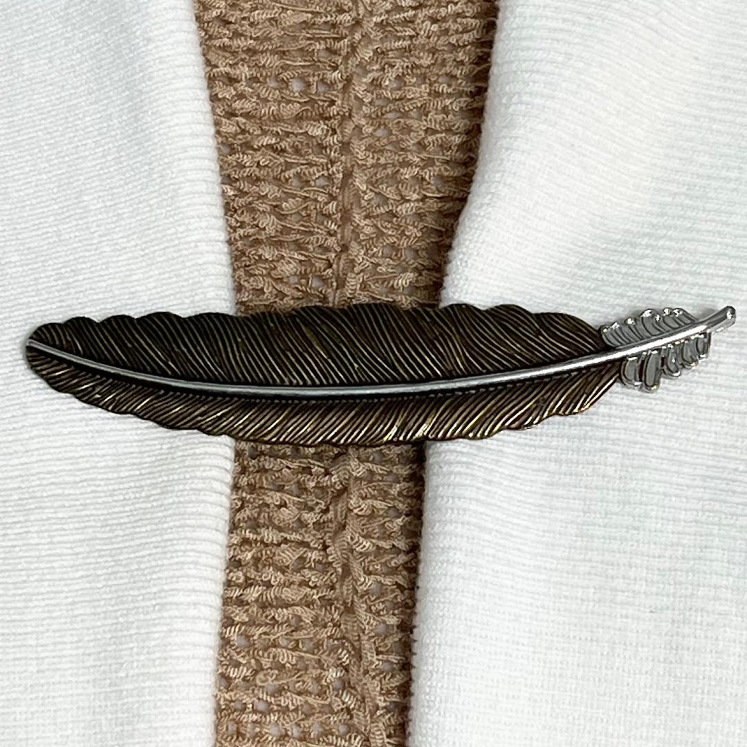 Sweater Clips Silver Bronze Fern Leaf Cardigan Clip Sweater Clasp Cloak ...
