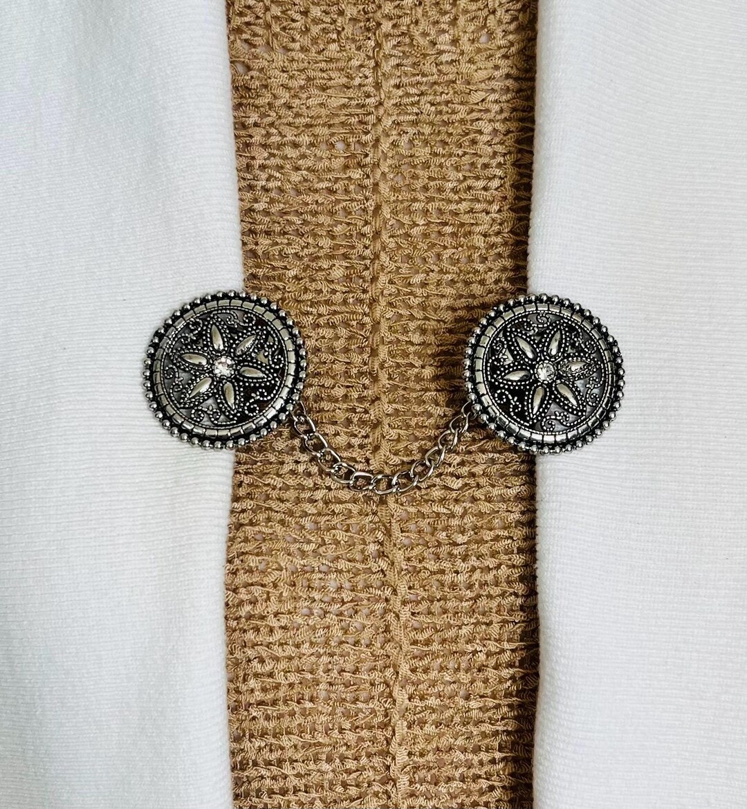 Sweater Clips Vintage Style Sweater Clip Silver Cardigan Clasp for Coat ...