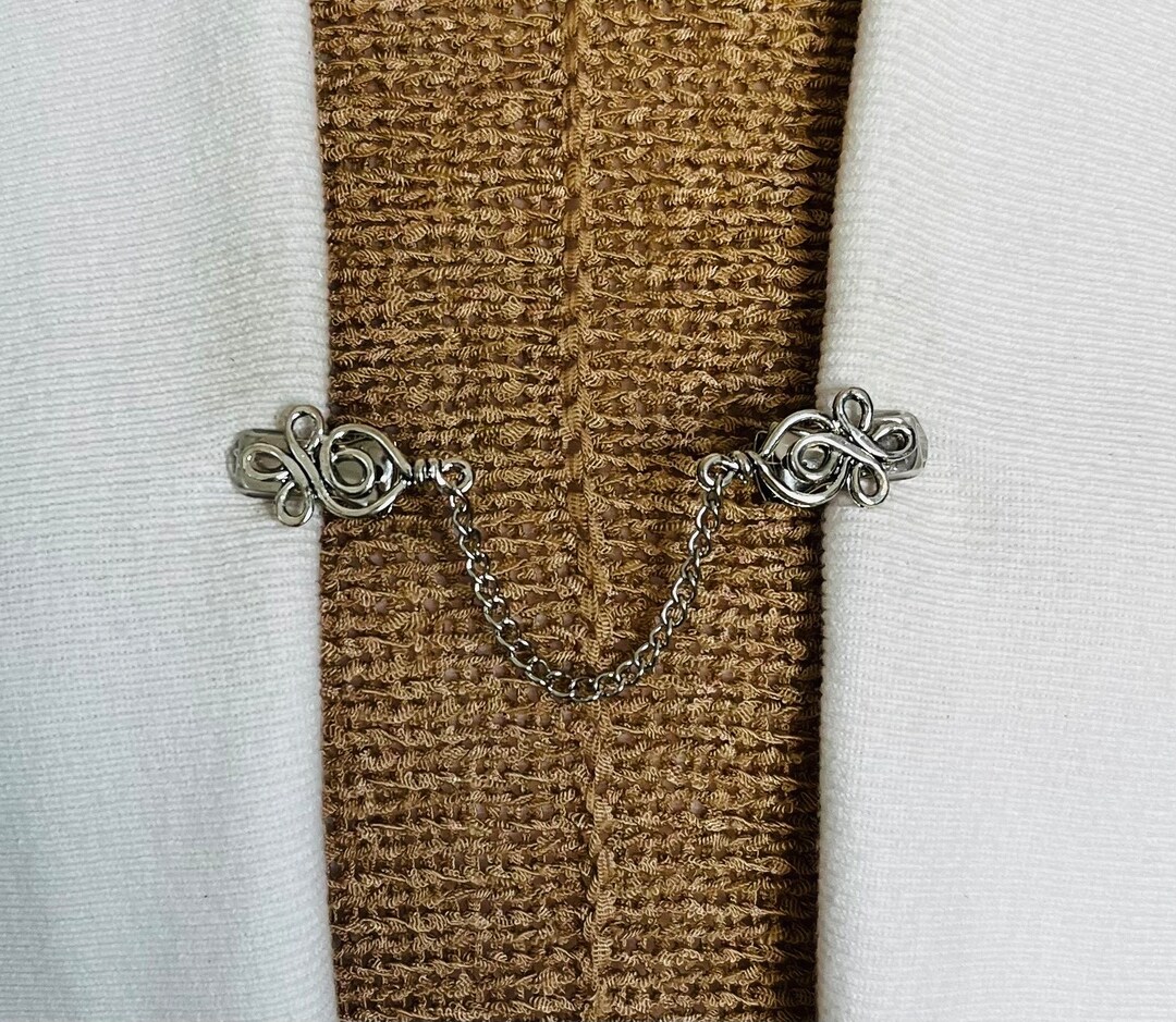 Sweater Clips Swirl Chain Sweater Clip Cardigan Clasp Kimono Clasps ...