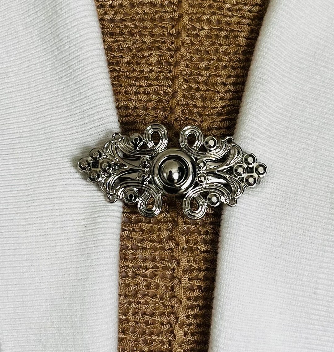 Sweater Clips Floral Celtic Cardigan Clasp Sweater Clip Flower Kimono ...