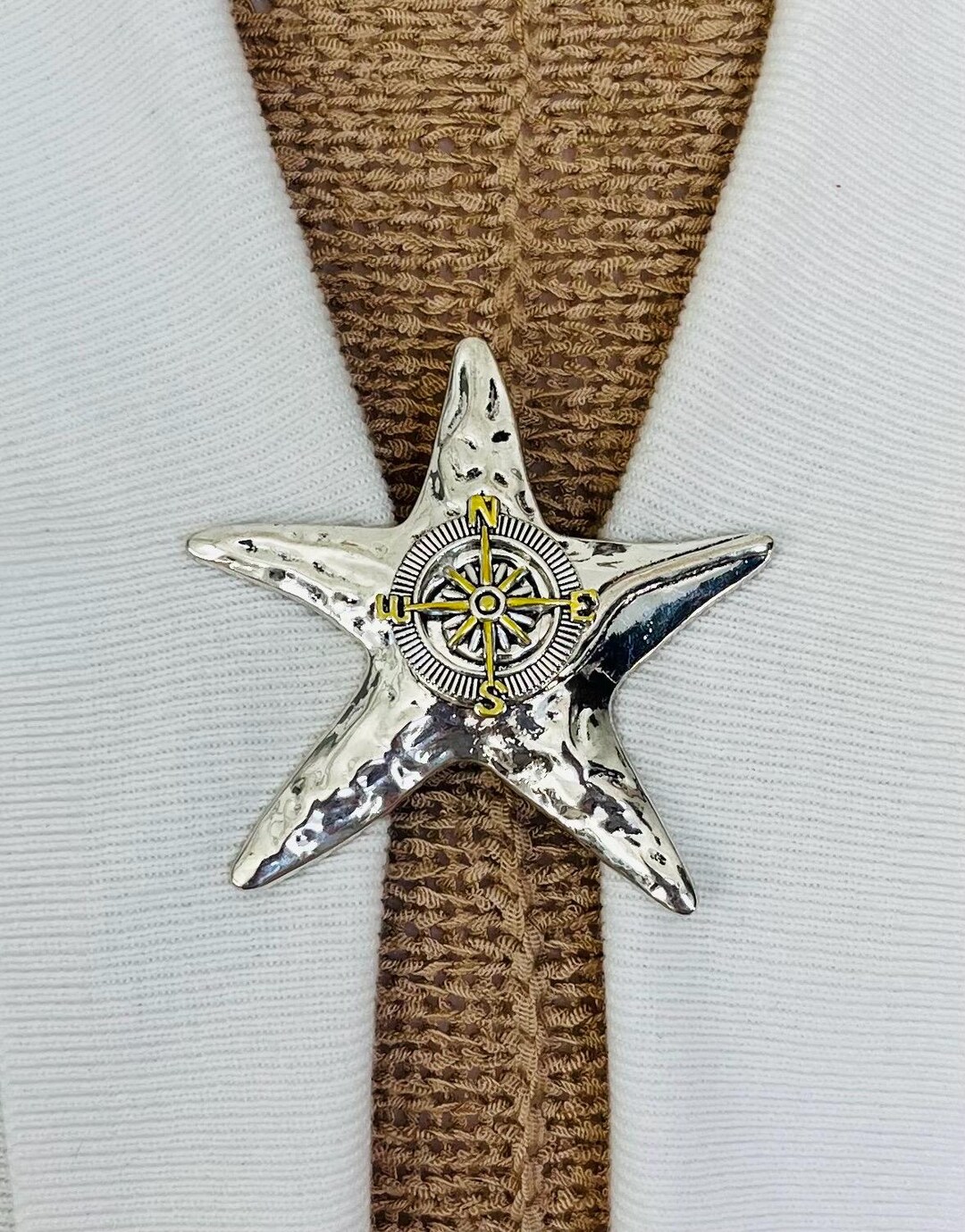 Sweater Clips Starfish Sweater Clip Compass Cardigan Clasp Silver ...