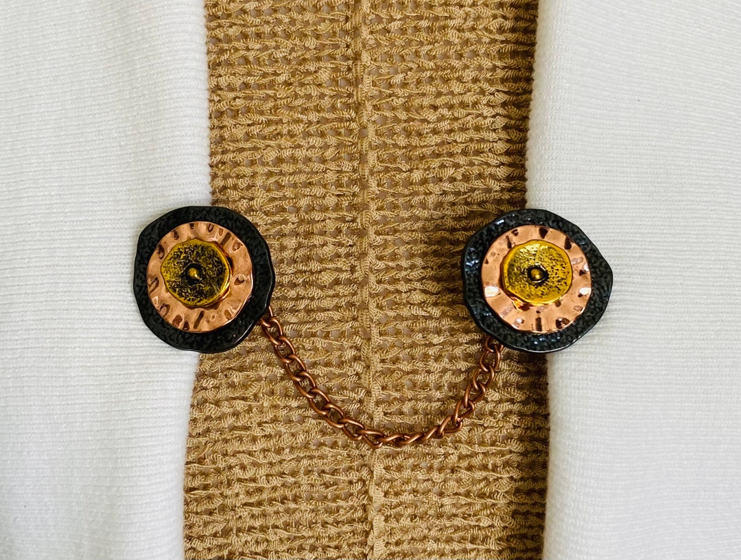 Sweater Clips Copper Chain Sweater Clip Gold Cardigan Clasp Kimono ...