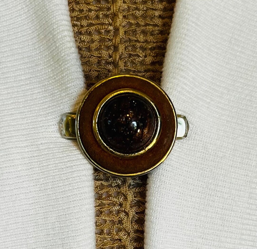 Sweater Clips Brown Vintage Cardigan Clasp Antique Sweater Clip Sweater ...
