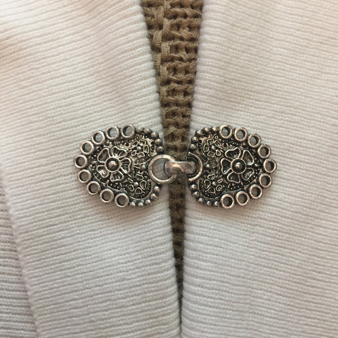 Sweater Clips Silver Flower Sweater Clip Celtic Cardigan Clasp Gift ...