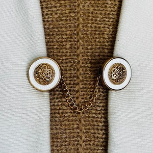 Sweater Clips White Celtic Sweater Clip for Cardigan Clip Kimono Clasps ...