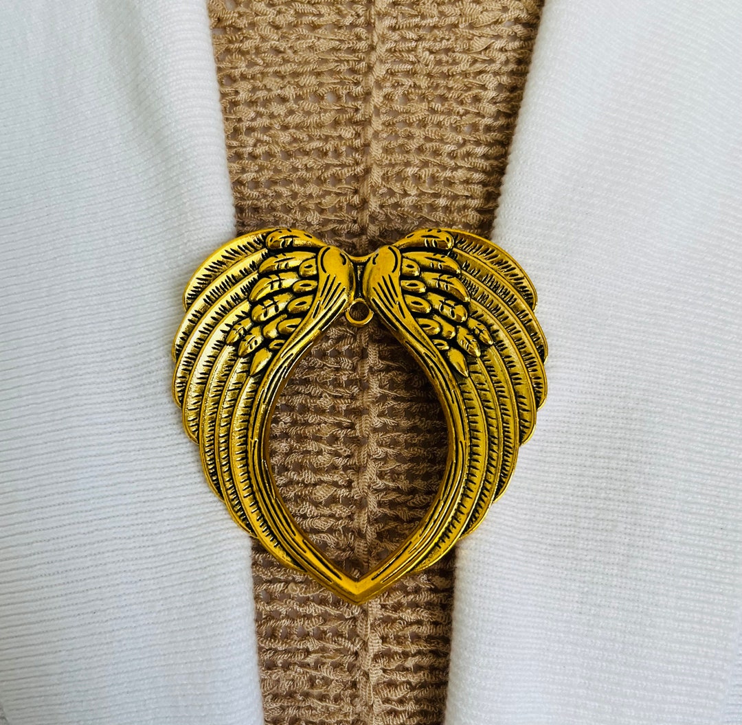 Sweater Clips Silver Angel Wings Sweater Clip Boho Sweater Guard ...