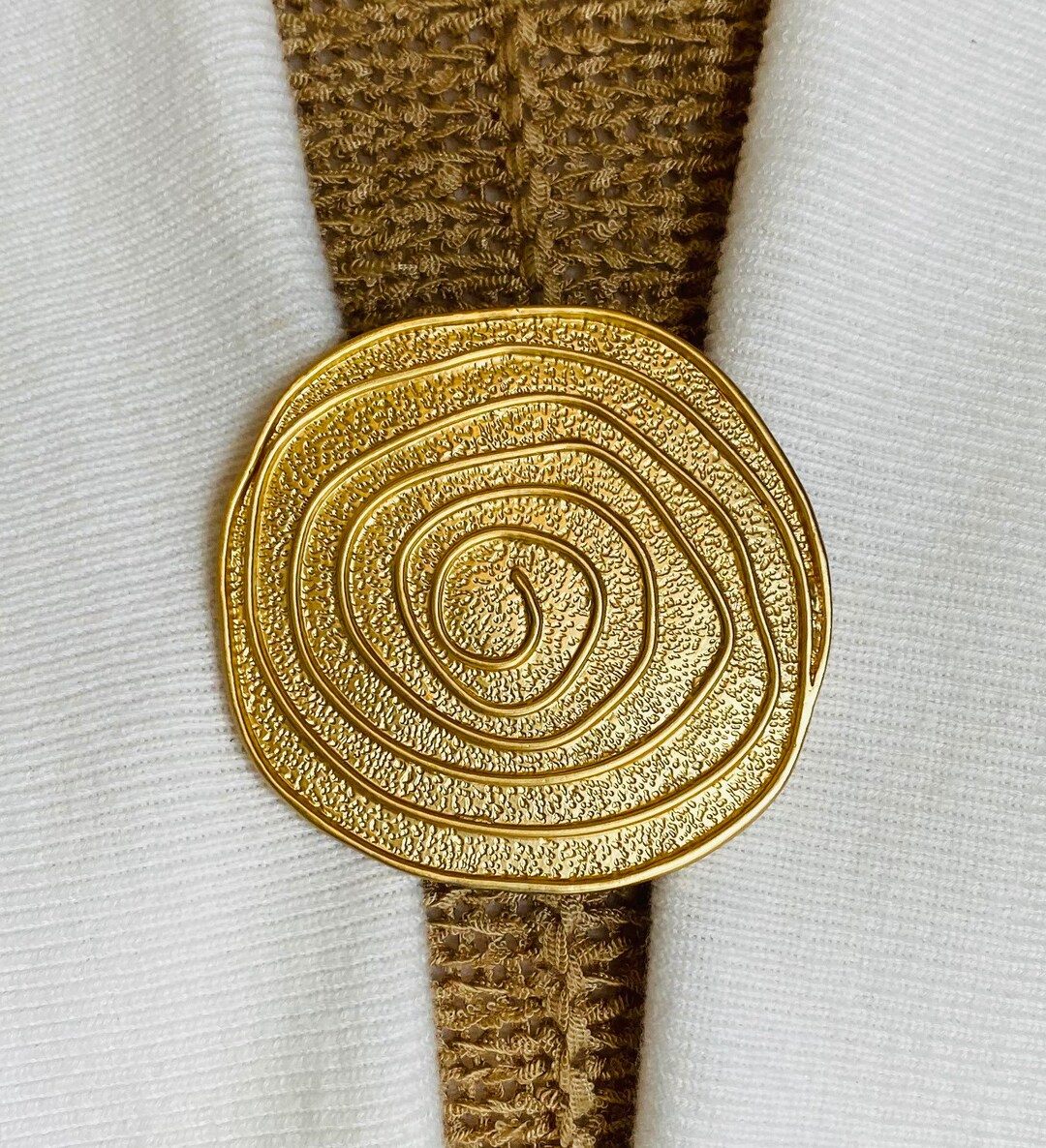 Sweater Clips Platinum Gold Spiral Medallion Cardigan Clasp Sweater ...