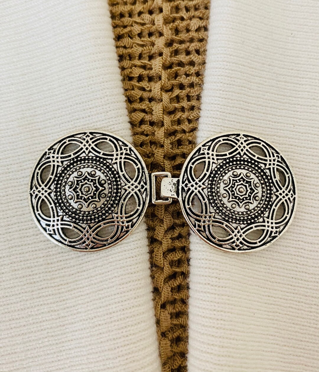 Sweater Clips Silver Medallion Cardigan Clasp Sweater Clip Southwestern ...