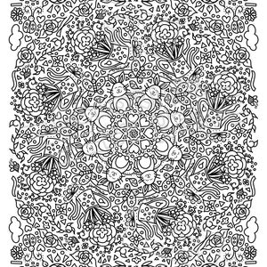 Springtime Mandala Coloring Page, Printout Download, Colouring Page ...