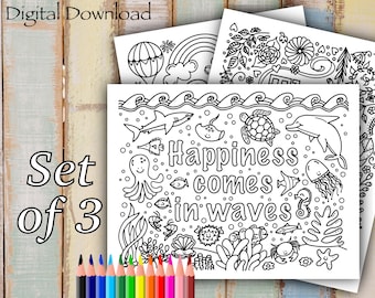 Printable Motivational Coloring Pages Affirmations and - Etsy