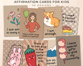 Printable Self-love Positive Affirmation Cards for Daily - Etsy