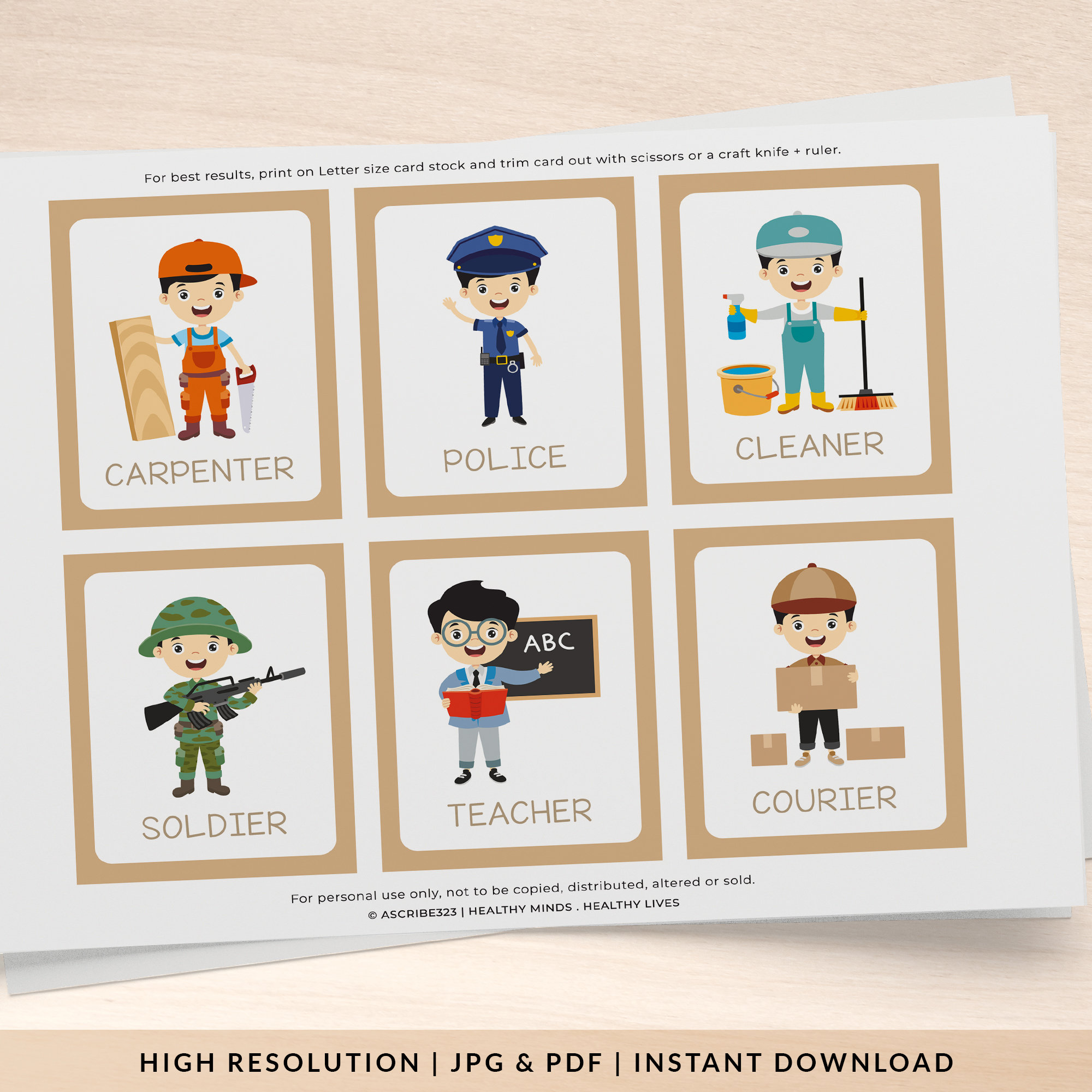 Occupation Flash Cards, Education, Classroom Resources, Asian, Teacher ...