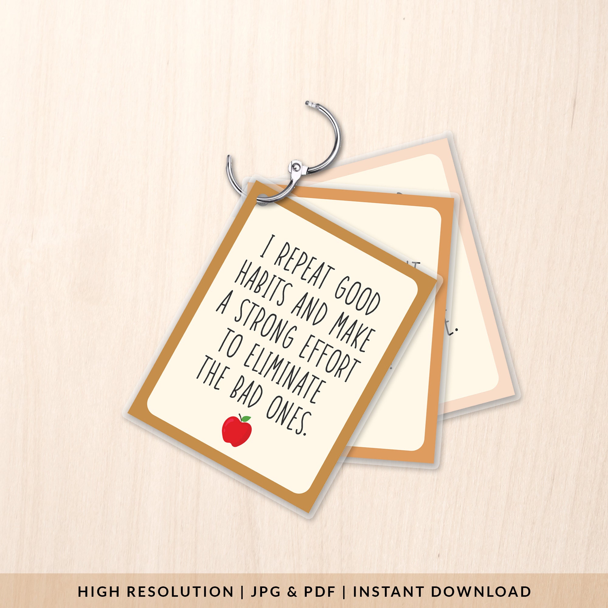 Teacher Affirmation Printable Cards Set of 30 Teacher Gift Positive ...