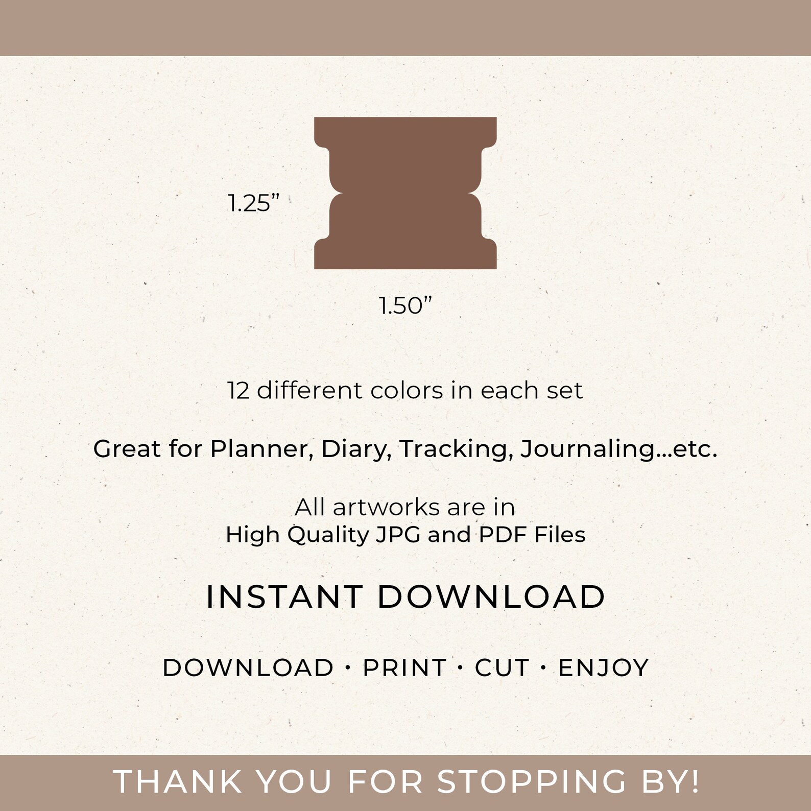 Coffee Palette Printable Monthly Tabs Colorful Divider Tabs | Etsy