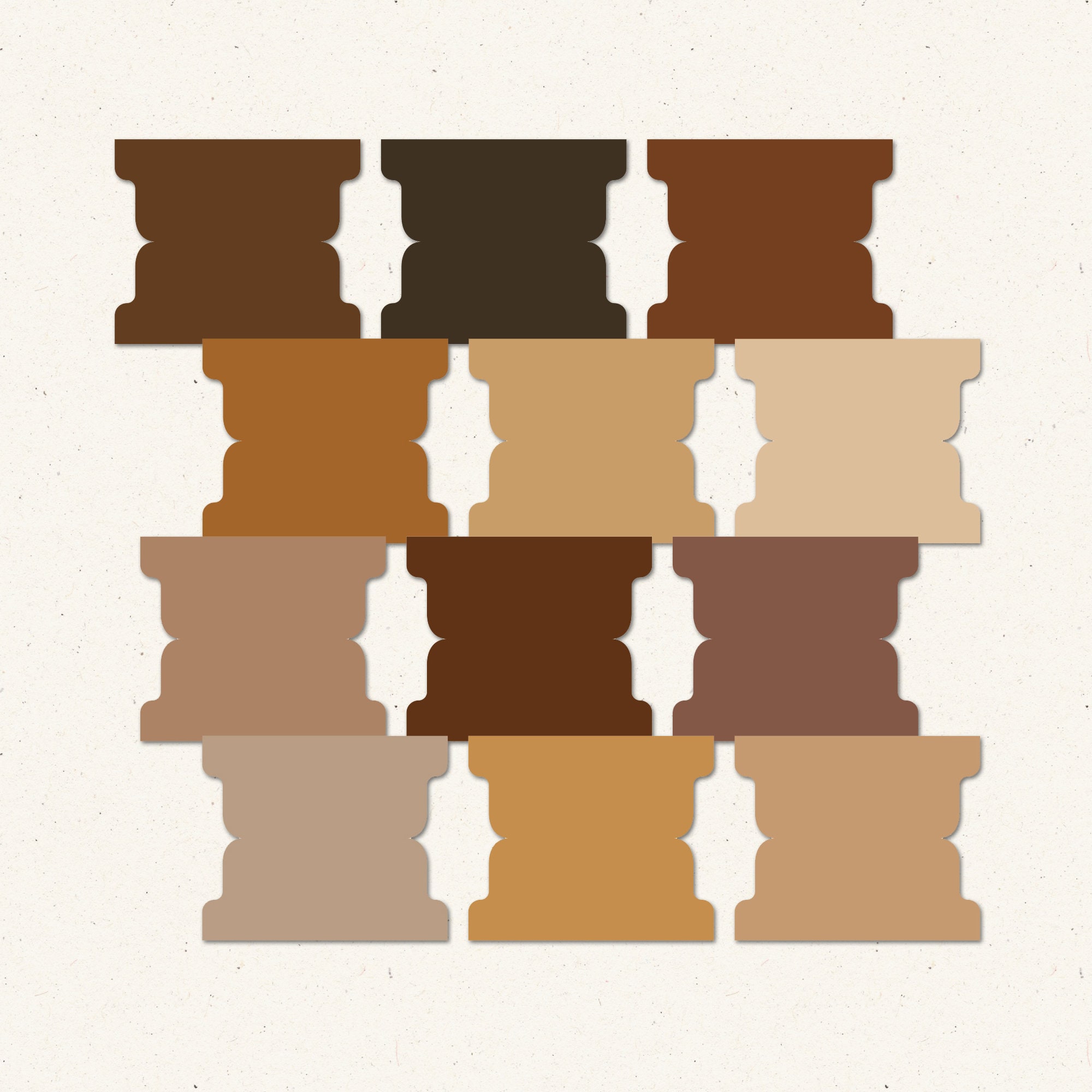 Coffee Palette Printable Monthly Tabs Colorful Divider Tabs | Etsy