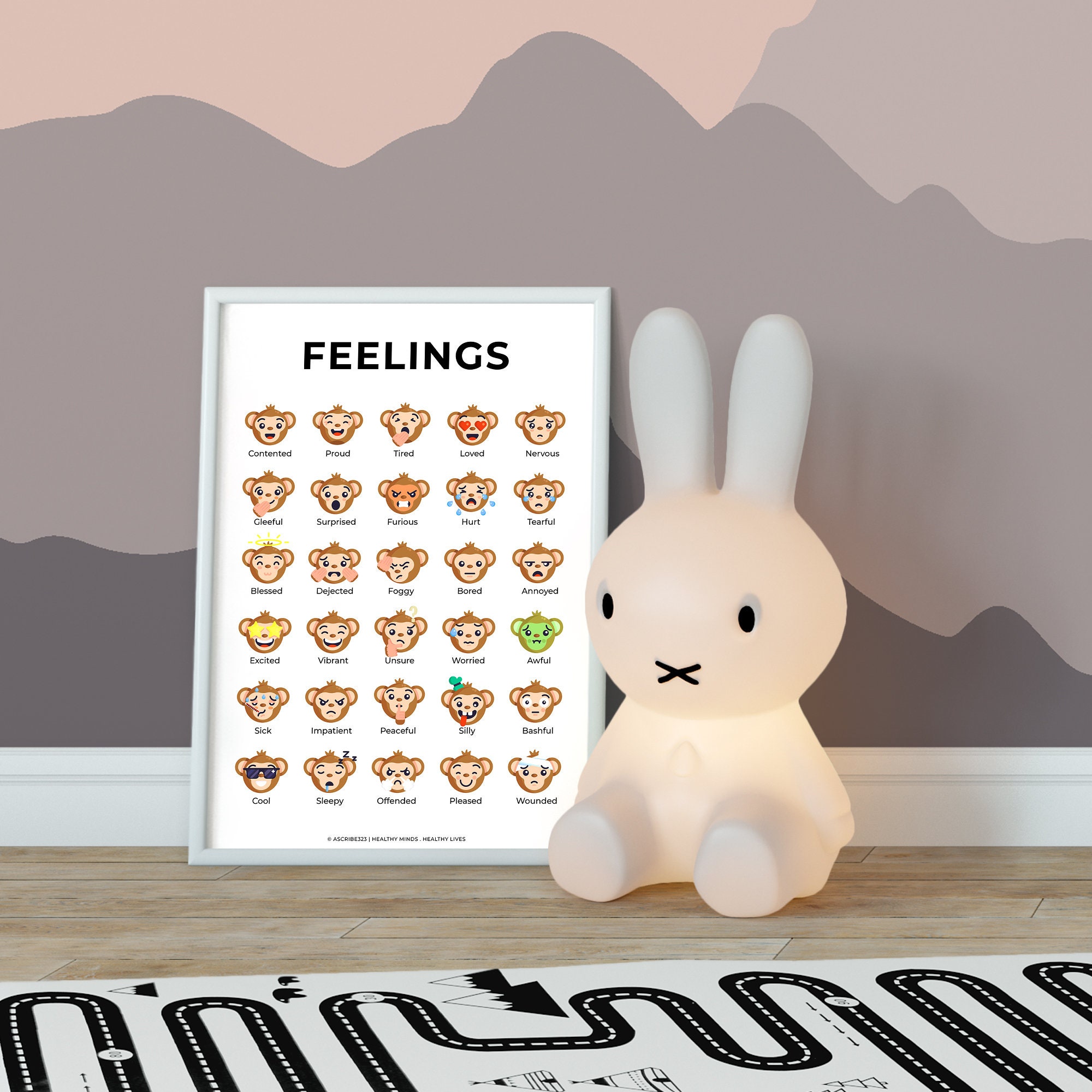 30 Feelings Chart, Educational Poster, Emotions, Mental Health, How Are ...