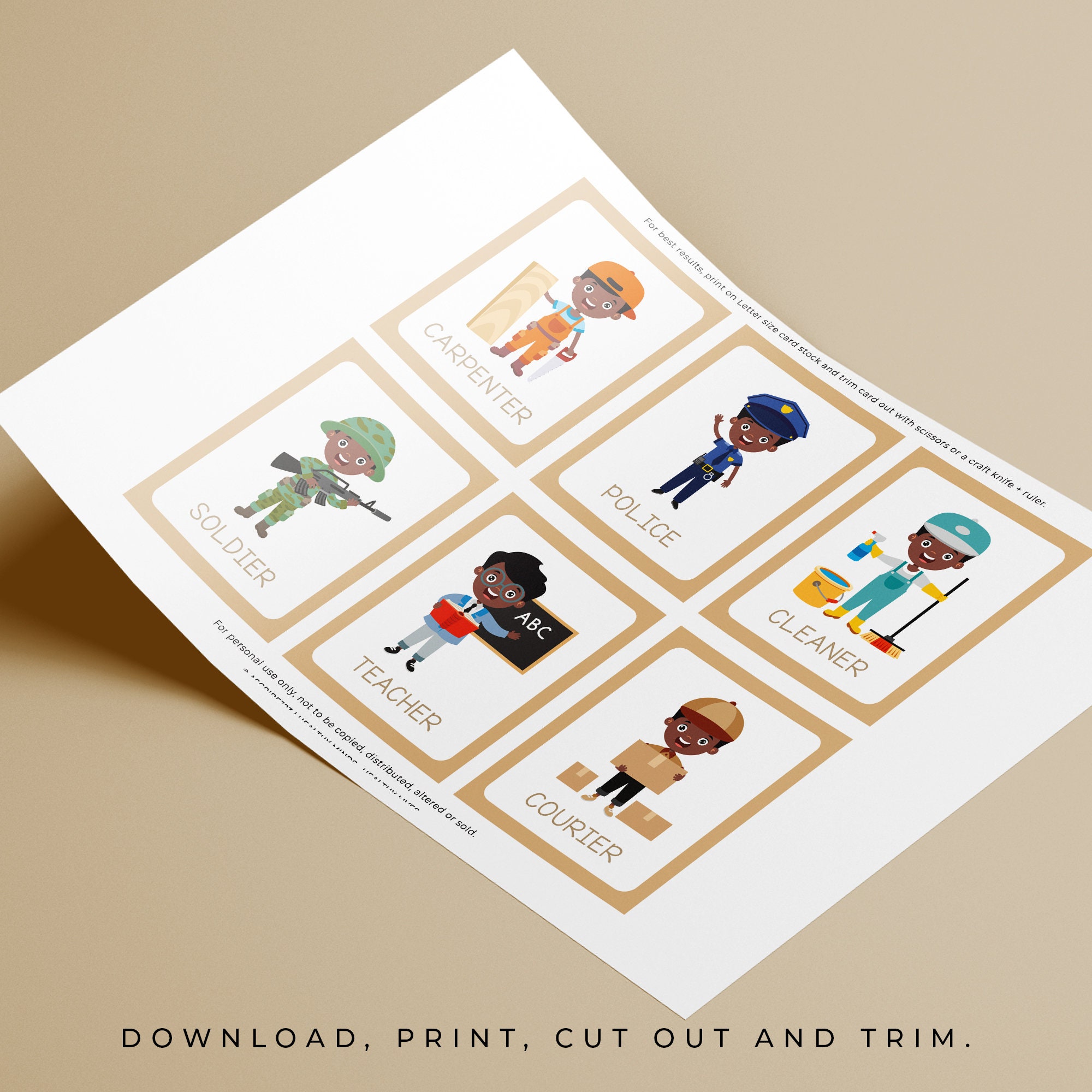 Occupation Flash Cards, Education, Classroom Resources, African ...