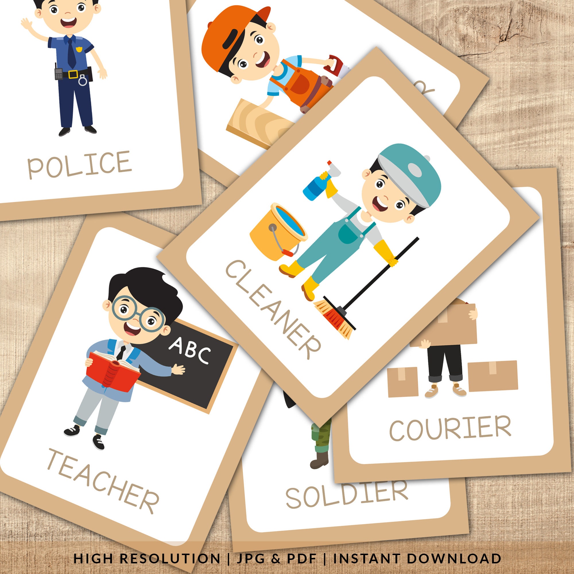Occupation Flash Cards, Education, Classroom Resources, Asian, Teacher ...