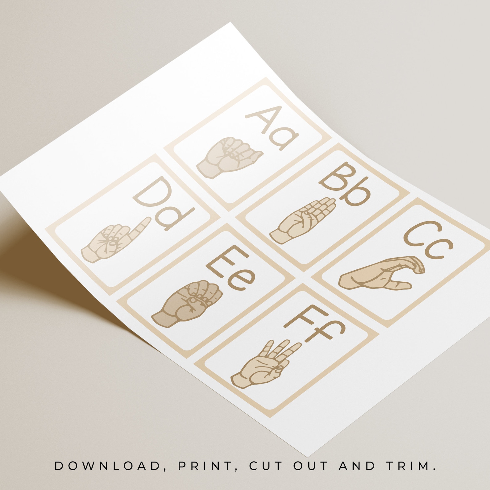 American Sign Language Alphabet Flashcards ASL Classroom - Etsy