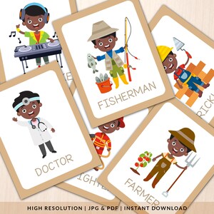Occupation Flash Cards, Education, Classroom Resources, African ...