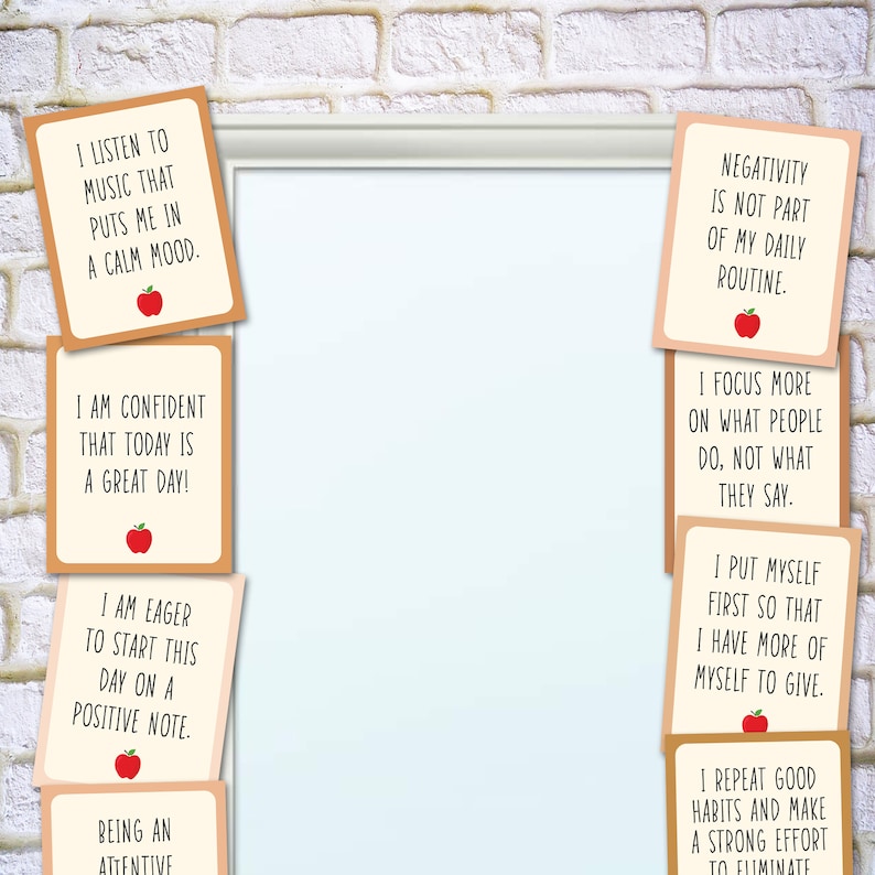 Teacher Affirmation Printable Cards Set of 30 Teacher Gift Positive ...