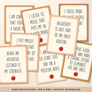 Teacher Affirmation Printable Cards - Set of 30 | Teacher Gift ...