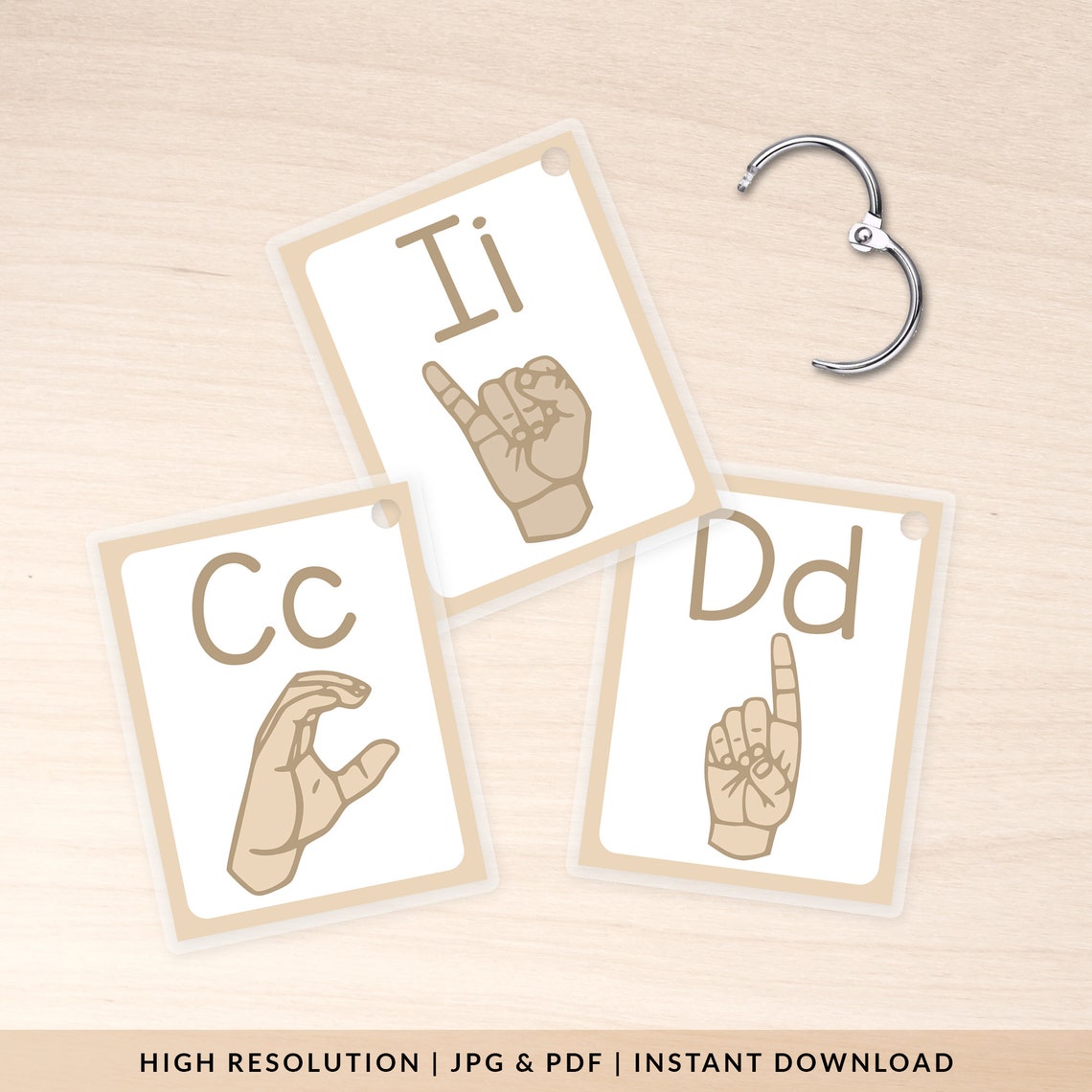 American Sign Language Alphabet Flashcards ASL Classroom - Etsy