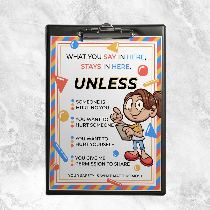 What You Say in Here Stays in Here Therapist Office, School Social ...