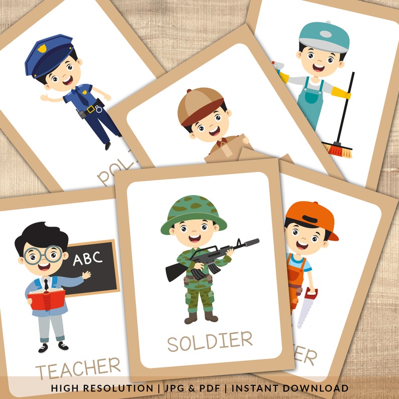 Occupation Flash Cards, Education, Classroom Resources, Asian, Teacher ...