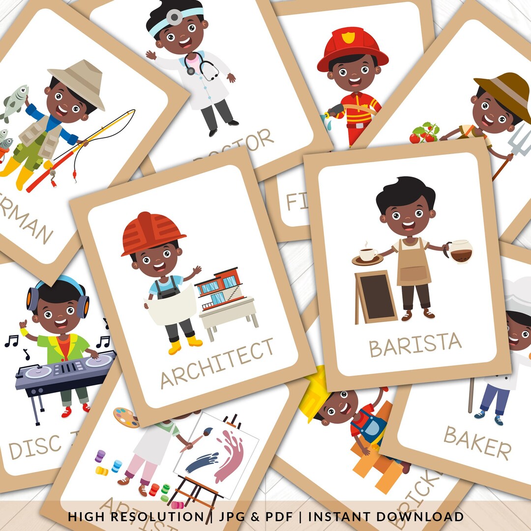 Occupation Flash Cards, Education, Classroom Resources, African ...