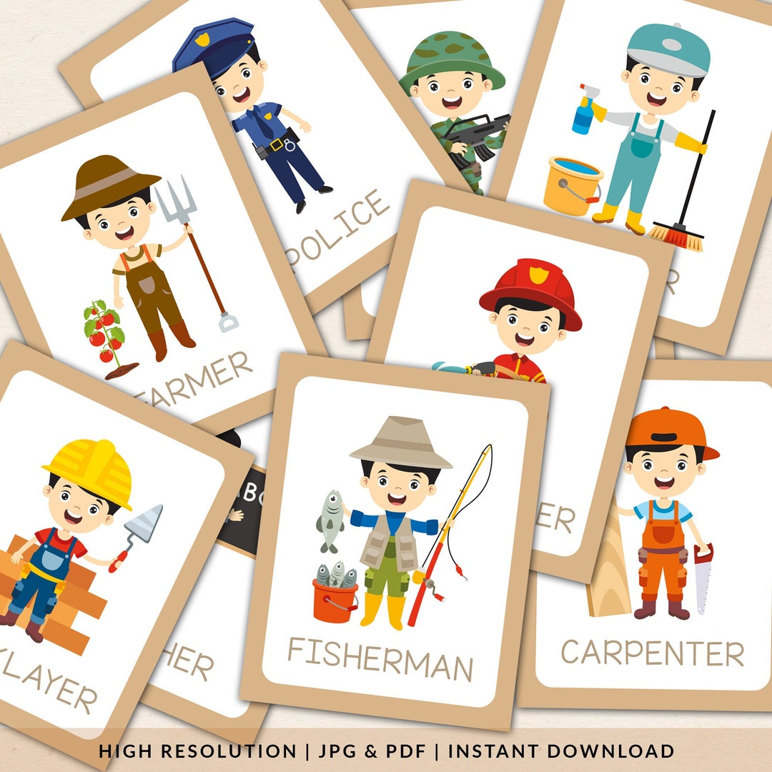 Occupation Flash Cards, Education, Classroom Resources, Asian, Teacher ...