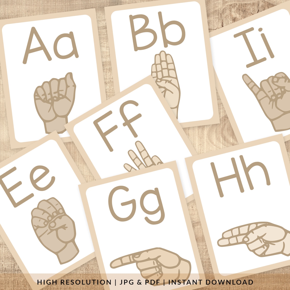 American Sign Language Alphabet Flashcards ASL Classroom - Etsy