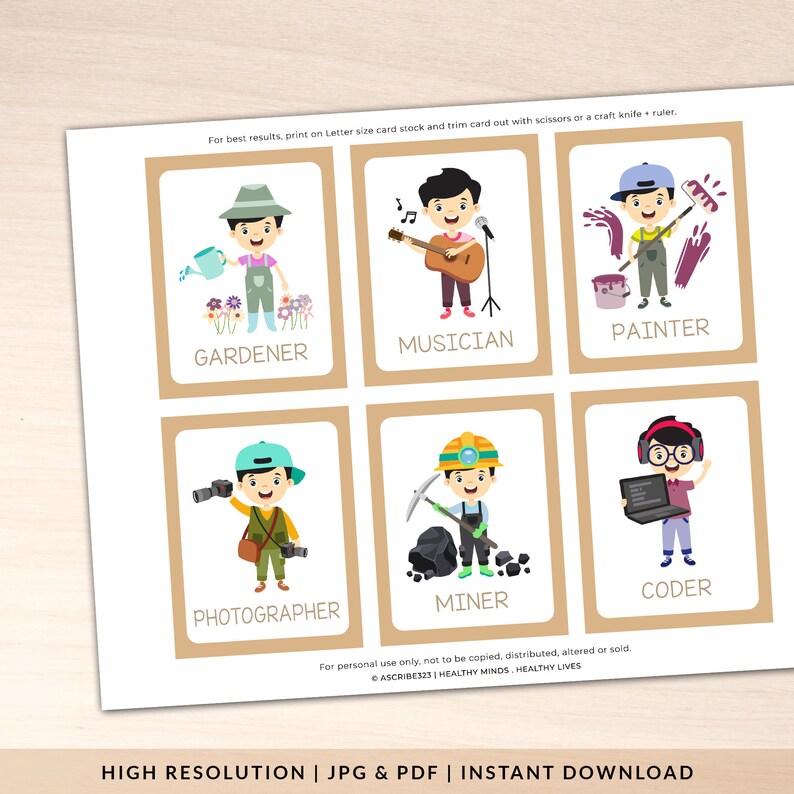 Occupation Flash Cards, Education, Classroom Resources, Asian, Teacher ...