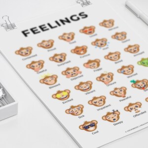 30 Feelings Chart, Educational Poster, Emotions, Mental Health, How Are ...