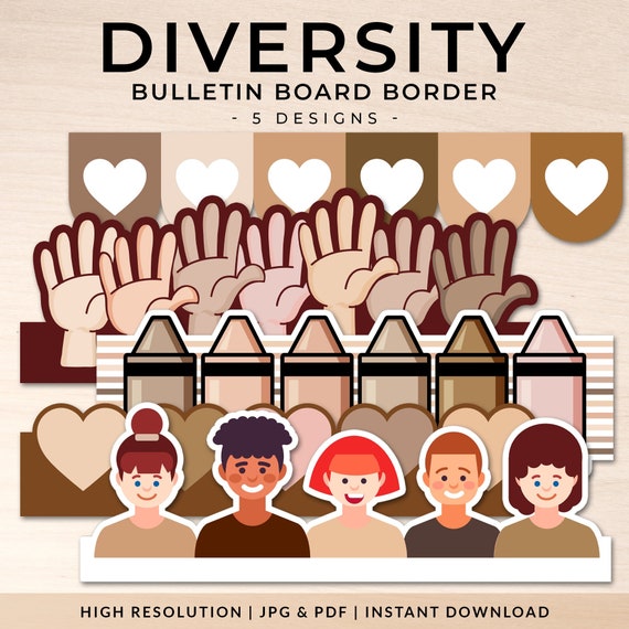 Celebrate Diversity Classroom Bulletin Board Borders 5 - Etsy